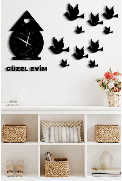 Homerossa Sevgi Yuvası Kişiye Özel Dekor Saat