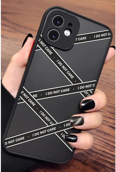 Casesing Apple iPhone 12 Kamera Lens Korumalı Not Care Tasarımlı Montreal Siyah Kılıf