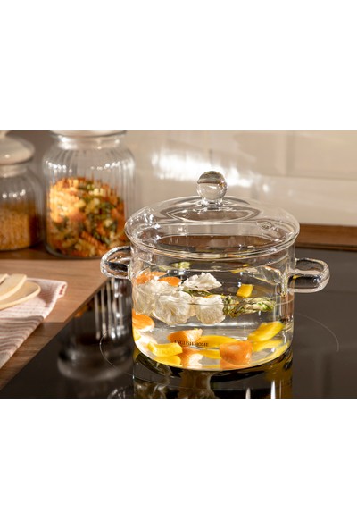 English Home Rosella Borosilikat Tencere 1900 ml Şeffaf