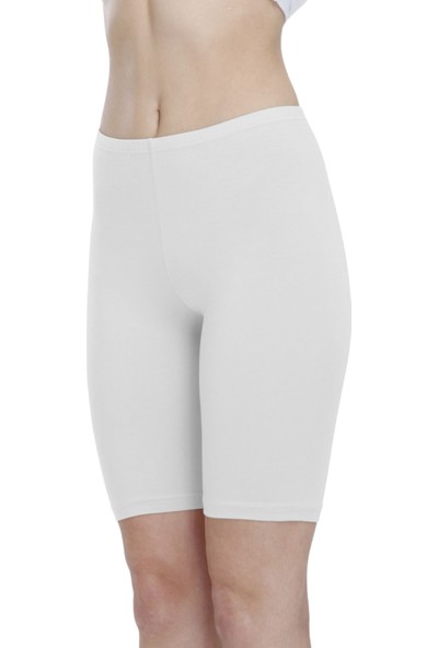 Malabadi Kadın Kısa Düz Modal Tayt 112 | Beyaz Malabadi Kadın Kısa Düz Modal Tayt 112 | Beyaz