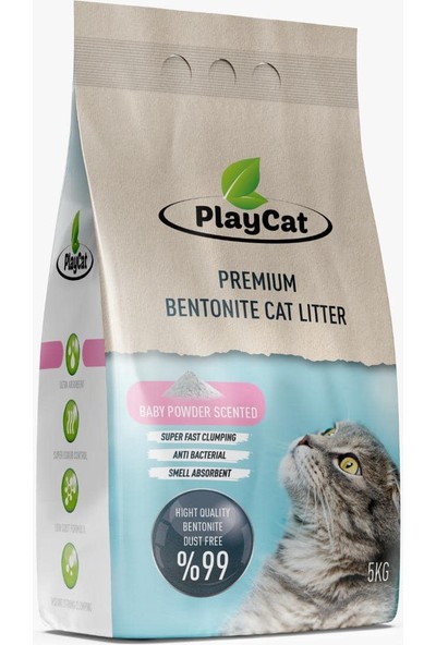 Playcat Play Cat Iri Taneli Bebek Purdalı Bentonit Kedi Kumu 10 Litre