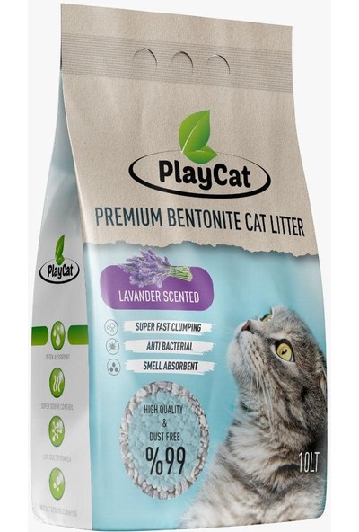 Playcat Play Cat Iri Taneli Lavantalı Bentonit Kedi Kumu 10 Litre KR002 Playcat Play Cat Iri Taneli Lavantalı Bentonit Kedi Kumu 10 Litre KR002