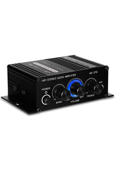KKmoon AK270 Mini Ses 2 Kanallı Stereo Güç Amplifikatörü Taşınabilir - Siyah (Yurt Dışından) KKmoon AK270 Mini Ses 2 Kanallı Stereo Güç Amplifikatörü Taşınabilir - Siyah (Yurt Dışından)