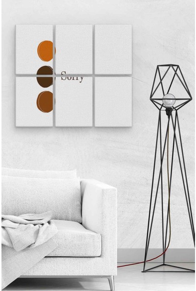Sorry 6 Parça Ahşap Mdf Tablo NHL1025