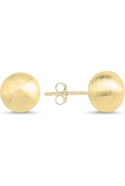 Kutaydan Gümüş 10MM Broseli Top Küpe Kutaydan Gümüş 10MM Broseli Top Küpe