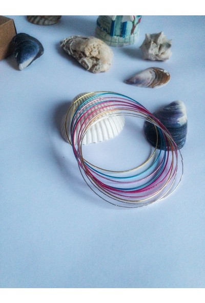Ubuh Shop Kadın Çok Renkli Ajda Bilezik Çoklu Tel Bileklik