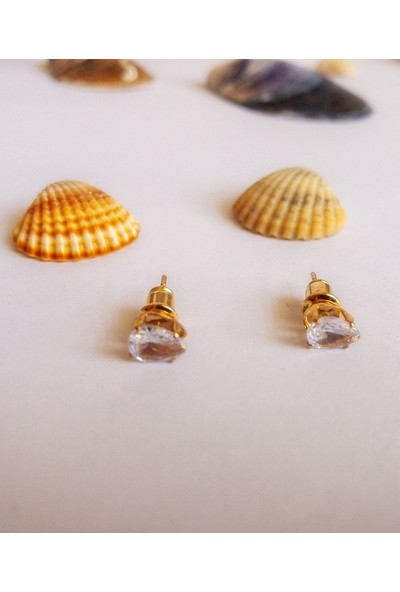 Ubuh Shop Kadın Zirkon Taşlı Paslanmaz Çelik Damla Şekilli Küpe Çift Ubuh Shop Kadın Zirkon Taşlı Paslanmaz Çelik Damla Şekilli Küpe Çift