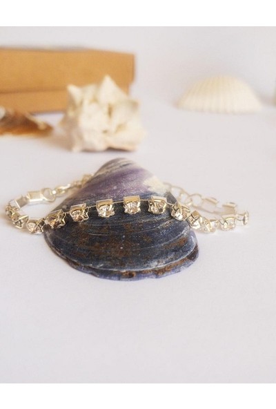 Ubuh Shop Kadın Zirkon Taş Paslanmaz Çelik Ayarlanabilir Bileklik