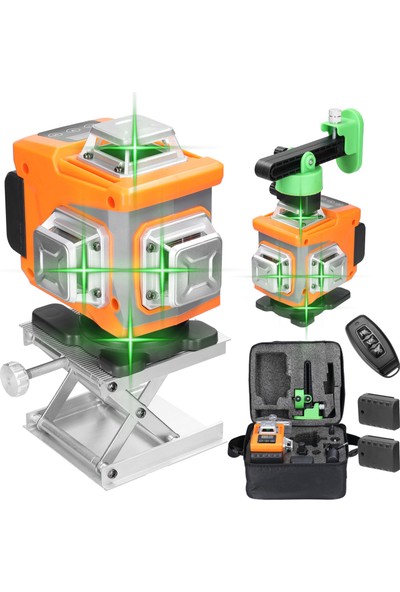 KKmoon Çok İşlevli 16 Çizgili Lazer Seviyesi 3° Kendinden (Yurt Dışından)
