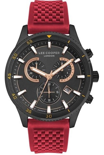 Lee Cooper LC07373.658 Silikon Kordon Kırmızı Erkek Kol Saati