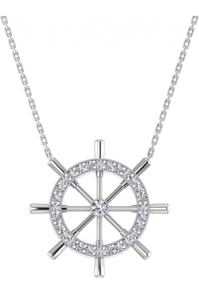 ZYC Gümüş Dümen Kadın Kolye 925 Ayar