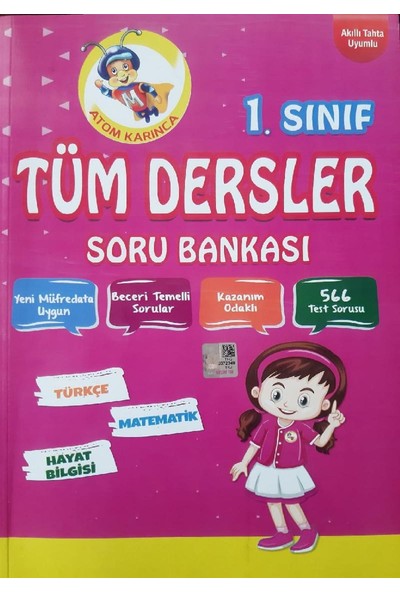 Atom Karınca Yayınları 1. Sınıf Tüm Dersler Kitabı