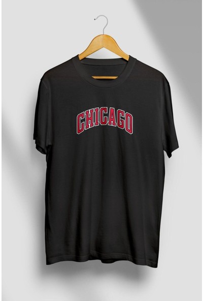 MDS Chicago Yazı Oversize T-Shirt Mds-35 Chicagoyazı