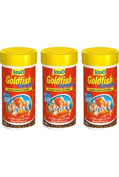 Tetra Goldfish Granules Balık Yemi 100 ml 3 Adet Tetra Goldfish Granules Balık Yemi 100 ml 3 Adet