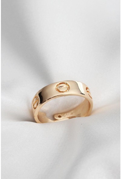 Clariss Ayarlamalı Altın Renk Marka Yüzük