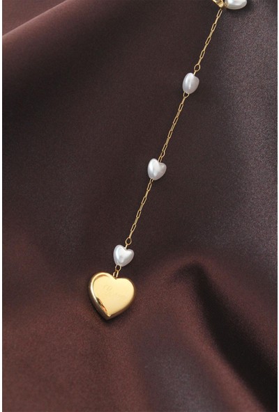 Clariss Çelik Kalp Model Uzun Zincir Kolye Clariss Çelik Kalp Model Uzun Zincir Kolye