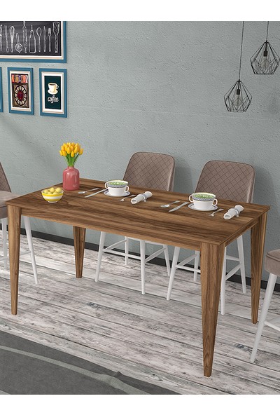 Mihra Home Mensa Yemek Masası Tesbih Cevizi 130X70 Mihra Home Mensa Yemek Masası Tesbih Cevizi 130X70