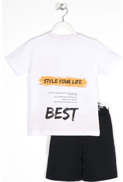 Zepkids Erkek Çocuk Style Baskılı Kaprili Takım 9-12 Yaş