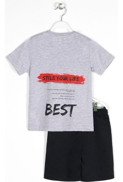 Zepkids Erkek Çocuk Style Baskılı Kaprili Takım 9-12 Yaş