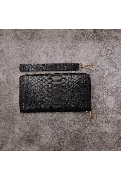 Piton Derisi Luxury Edition Siyah Cüzdan - Cites Belgeli Piton Derisi Luxury Edition Siyah Cüzdan - Cites Belgeli