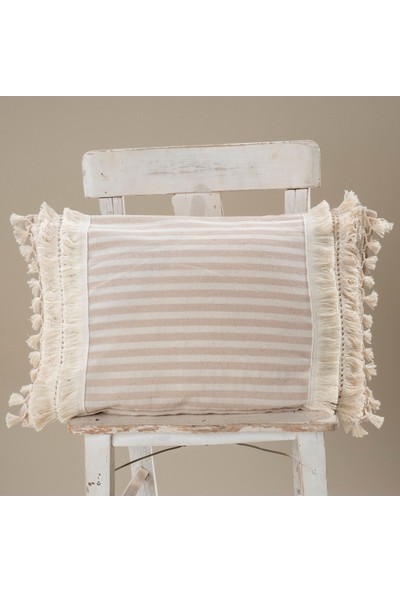 Vivamaison İkili Özel Tasarım Sütlü Kahve Püsküllü Dantelli Keten Kırlent Yastık Kılıfı 35 x 55 cm Vivamaison İkili Özel Tasarım Sütlü Kahve Püsküllü Dantelli Keten Kırlent Yastık Kılıfı 35 x 55 cm