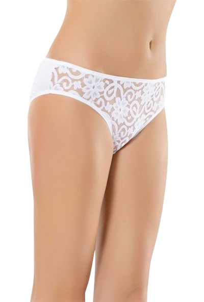 Belinay Kadın 4'lü Sarmaşık Desenli Külot 0212 Beyaz Belinay Kadın 4'lü Sarmaşık Desenli Külot 0212 Beyaz