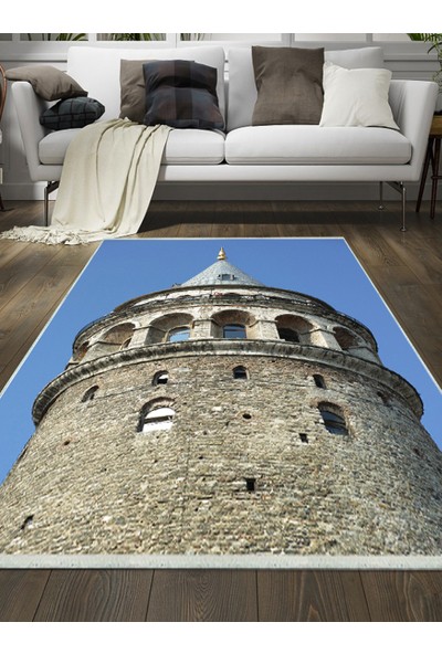 Sihirli Halı Özel Üretim Makinede Yıkanabilir Deri Taban Karışık Renkli Dijital Baskı Salon Halısı