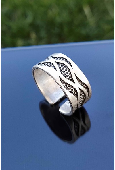 The Collection Alev Model Gümüş Kaplama Ayarlanabilir Yüzük The Collection Alev Model Gümüş Kaplama Ayarlanabilir Yüzük