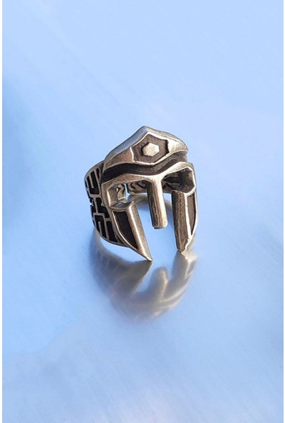 The Collection Miğfer Gladyatör Gümüş Kaplama Ayarlanabilir Yüzük