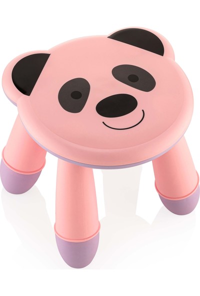 Homenıva Panda Çocuk Taburesi - Pembe Homenıva Panda Çocuk Taburesi - Pembe