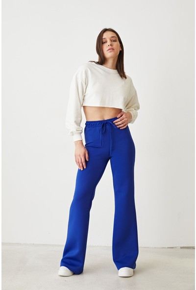 Miostil Ispanyol Paça Pantolon-Saks