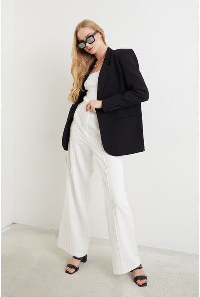 Miostil Palazzo Ceket-Siyah