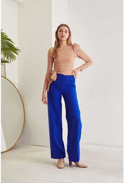 Miostil Tek Omuz Bluz-Camel