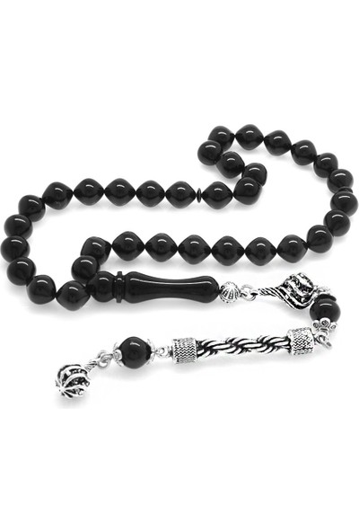 Tesbihane Kararmaz Metal Halat Püsküllü Istanbul Kesim Siyah Sıkma Kehribar Tesbih Tesbihane Kararmaz Metal Halat Püsküllü Istanbul Kesim Siyah Sıkma Kehribar Tesbih