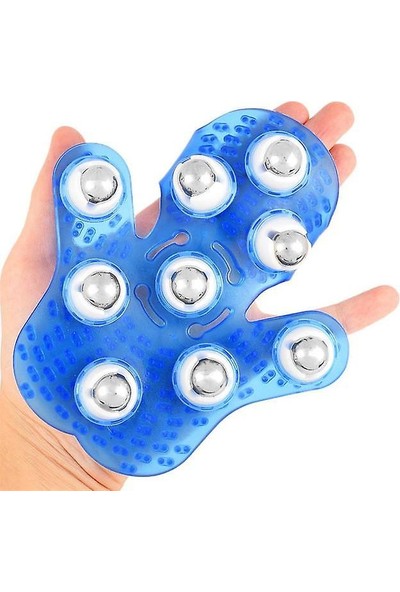 9 Toplar Rulo Masaj Palm Şeklinde Vücut Masajı Eldiven Stres Rölyef (Mavi) 9 Toplar Rulo Masaj Palm Şeklinde Vücut Masajı Eldiven Stres Rölyef (Mavi)