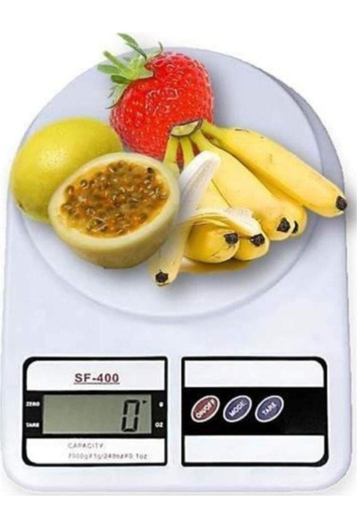 Smart White Dijital Hassas Mutfak Tartısı - Mutfak Terazisi - Hassas Ölçüm 10 kg