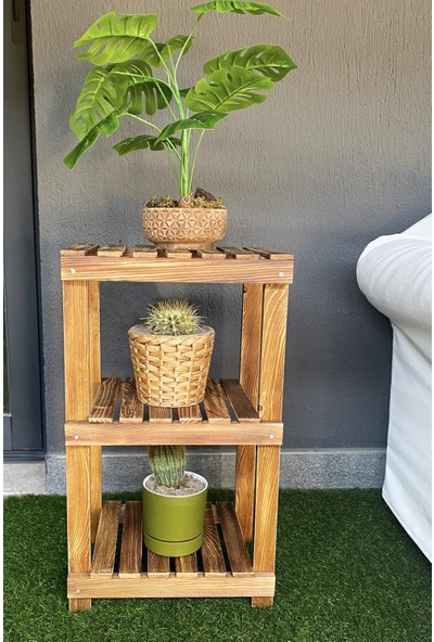Ahşap 3 Katlı Saksılık Dekoratif Balkon Bahçe Saksılığı YKMMOB113 Ahşap 3 Katlı Saksılık Dekoratif Balkon Bahçe Saksılığı YKMMOB113