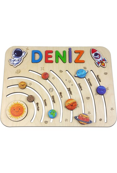 Tasarı Mekanı Kişiye Özel Hareketli Güneş Sistemi Çocuk Puzzle Yapbozu Tasarı Mekanı Kişiye Özel Hareketli Güneş Sistemi Çocuk Puzzle Yapbozu