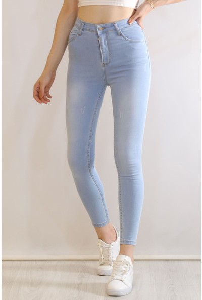 Modaymış Tırnaklı Kot Pantolon Buzmavi - 4539.925. Modaymış Tırnaklı Kot Pantolon Buzmavi - 4539.925.