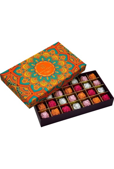 Babalar Günü Hediyesi Yaldızlı Kutu Çikolata - Mandala Serisi Babalar Günü Hediyesi Yaldızlı Kutu Çikolata - Mandala Serisi