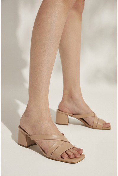 Ziya Ziya, Kadın Topuklu Terlik 121996 106 Nude