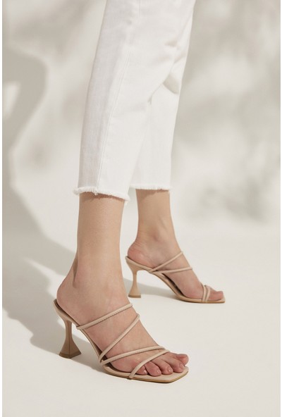 Ziya Ziya, Kadın Topuklu Terlik 121996 220 Nude