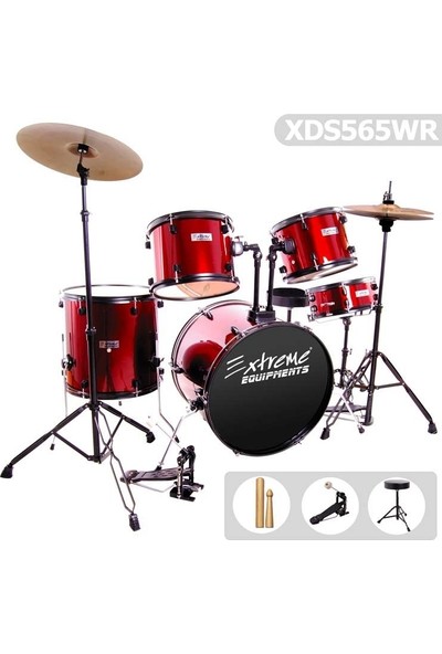 Extreme Bateri Davul Seti Kırmızı XDS565WR Extreme Bateri Davul Seti Kırmızı XDS565WR