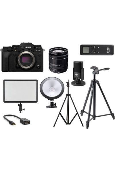 Fujifilm X-T4 Siyah + XF18-55MM Yayıncı Semi-Pro Kit Fujifilm X-T4 Siyah + XF18-55MM Yayıncı Semi-Pro Kit