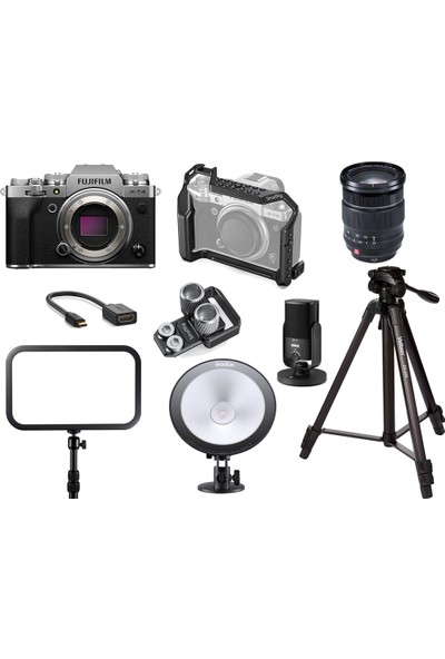 X-T4 Gümüş + XF16-55MM Yayıncı Pro Kit I
