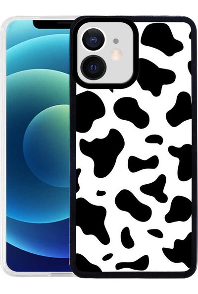 Apple iPhone 11 Uyumlu Kamera Korumalı Kılıf Renkli Siyah Beyaz Desenli Kapak