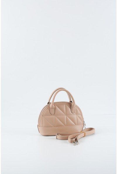 Crocos Lila Saten Deri Fermuarlı Sade ve Şık Omuz Askılı Küçük Boy Çapraz Omuz ve El Çantası