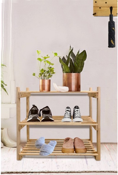 Dymo Tasarım Goffy Katlı Ahşap Ayakkabılık