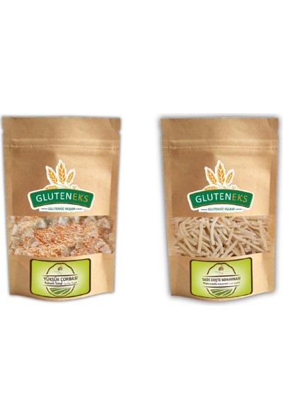 Gluteneks Glutensiz Yüksük Çorbası + Gulutensiz Sade Erişte Makarnası Gluteneks Glutensiz Yüksük Çorbası + Gulutensiz Sade Erişte Makarnası