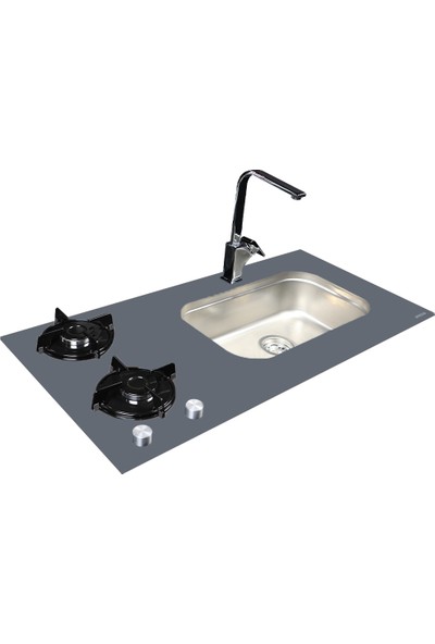 Arnova Cam Evye 2'li Ankastre Ocak Antrasit Arnova Cam Evye 2'li Ankastre Ocak Antrasit